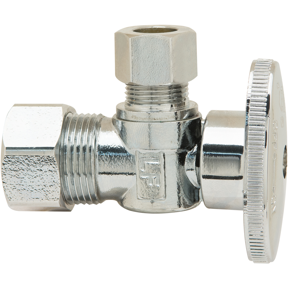 Angle Valve - 1/2" Nom. Comp. x 3/8" OD Comp. - PlumbShop®