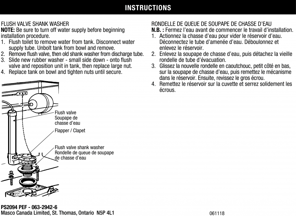 Flush Valve Shank Washer - PlumbShop®