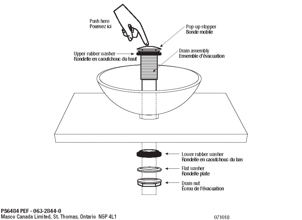 Drain Assembly for Vessel Sinks - PlumbShop®