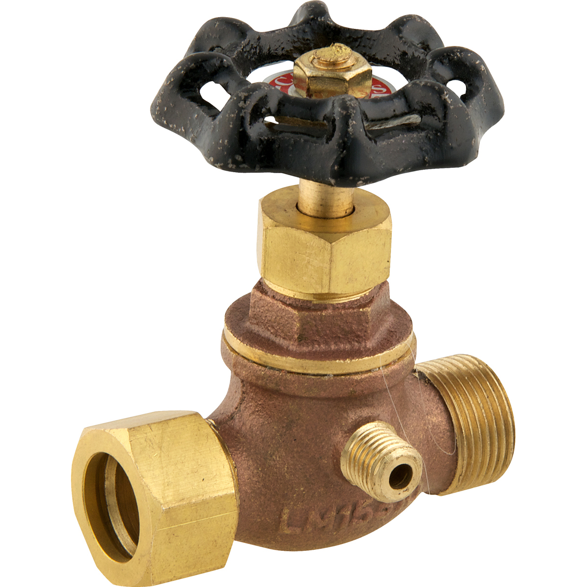 Straight Valve - 3/4" Comp. with Drain - PlumbShop®