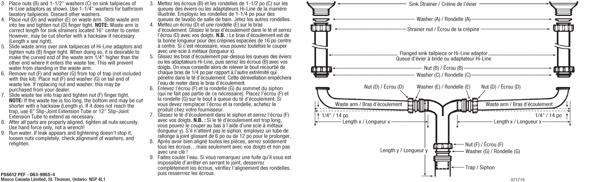 Continuous Waste Kit Centre Outlet Connection - PlumbShop®