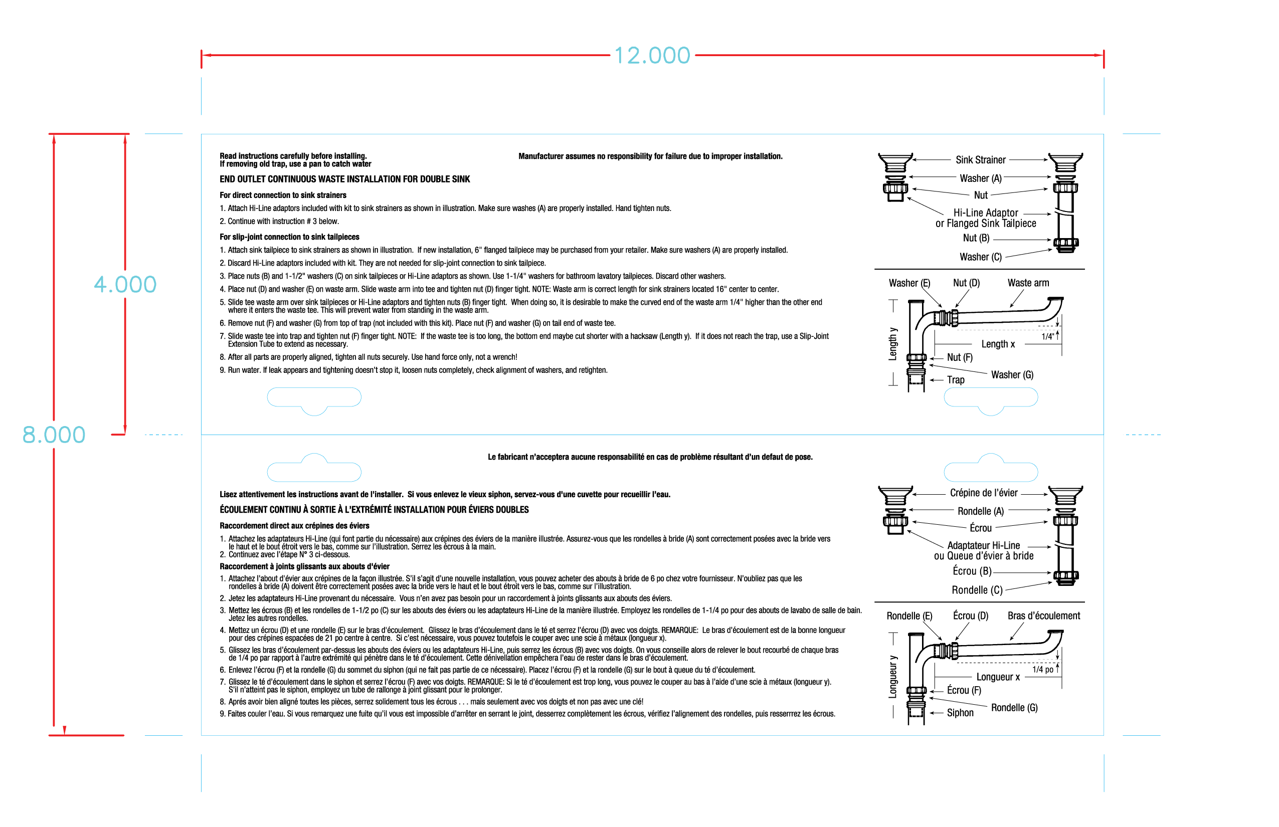 Continuous Waste Kit End Outlet Connection - PlumbShop®