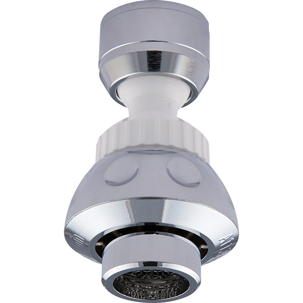 Dual Swivel Aerator, White/Chrome - Bathroom - PlumbShop®
