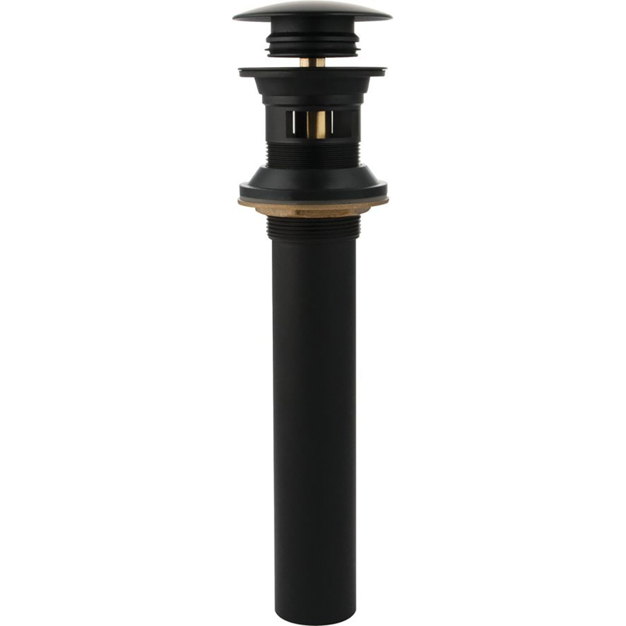 Push On/Off Pop-Up Drain Assembly – 1-1/4″ Matte Black - PlumbShop®