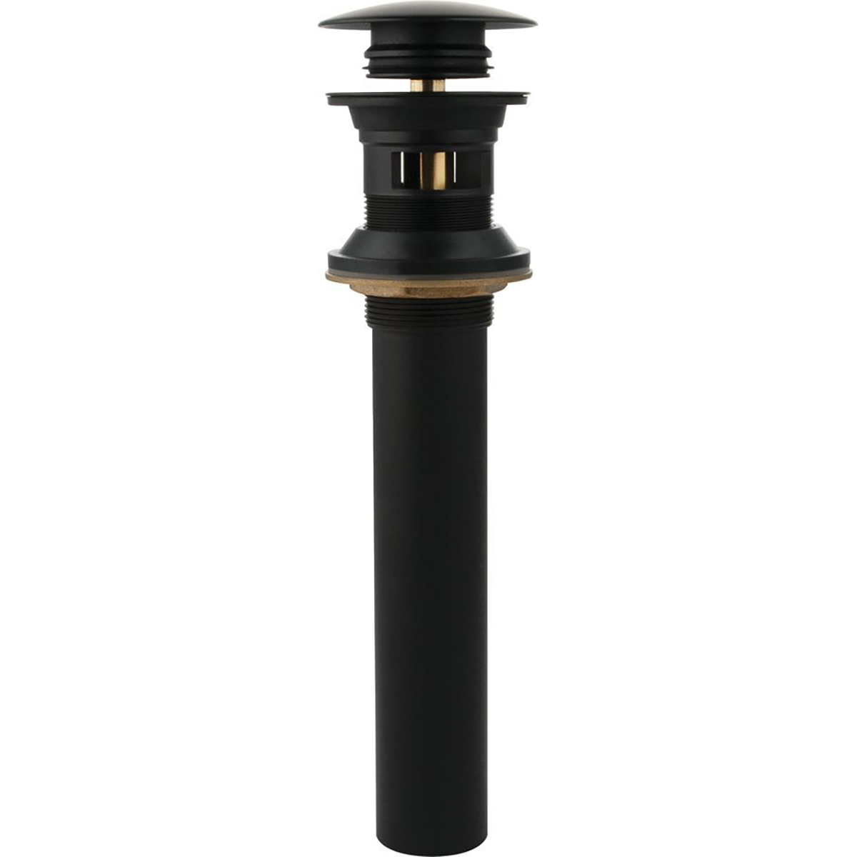 Push On/Off Pop-Up Drain Assembly – 1-1/4″ Matte Black - PlumbShop®