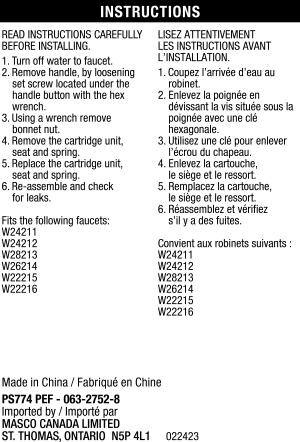 Single Handle Waltec Faucets, W-22 - PlumbShop®